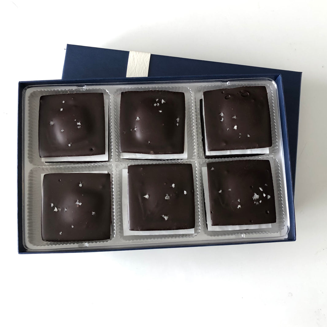 Unique Bittersweet Chocolate Tiles with Grey Sea Salt | Poco Dolce ...