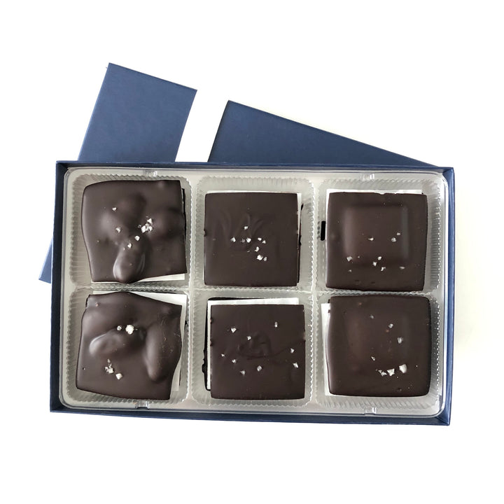 Unique Bittersweet Chocolate Tiles with Grey Sea Salt | Poco Dolce ...